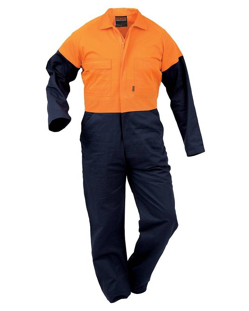 Cotton Domed Overall, Long Sleeve